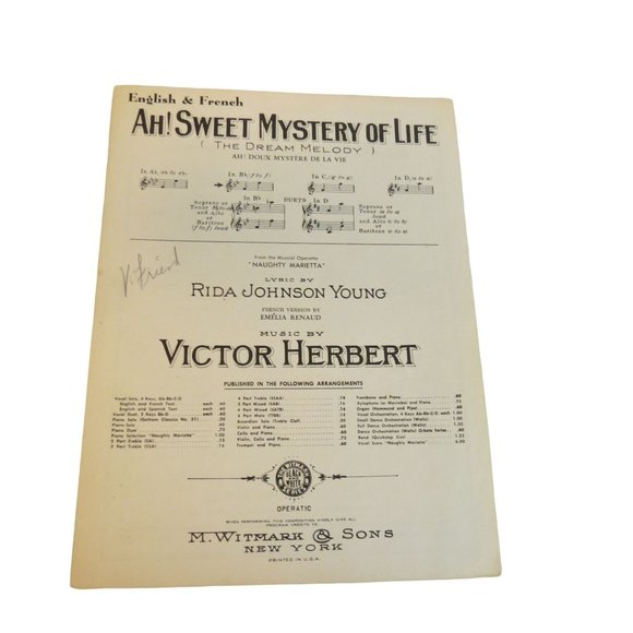 Ah! Sweet Mystery of Life | Other | Ah Sweet Mystery Of Life English ...